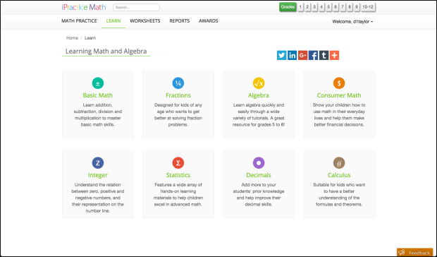 Online Math Tutorials and Worksheets at iPracticeMath from GoFatherhood®