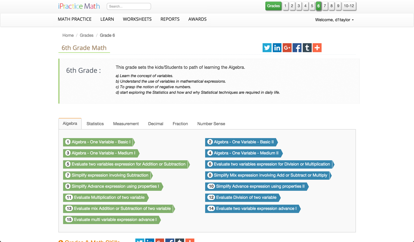Online Math Tutorials and Worksheets at iPracticeMath from GoFatherhood®